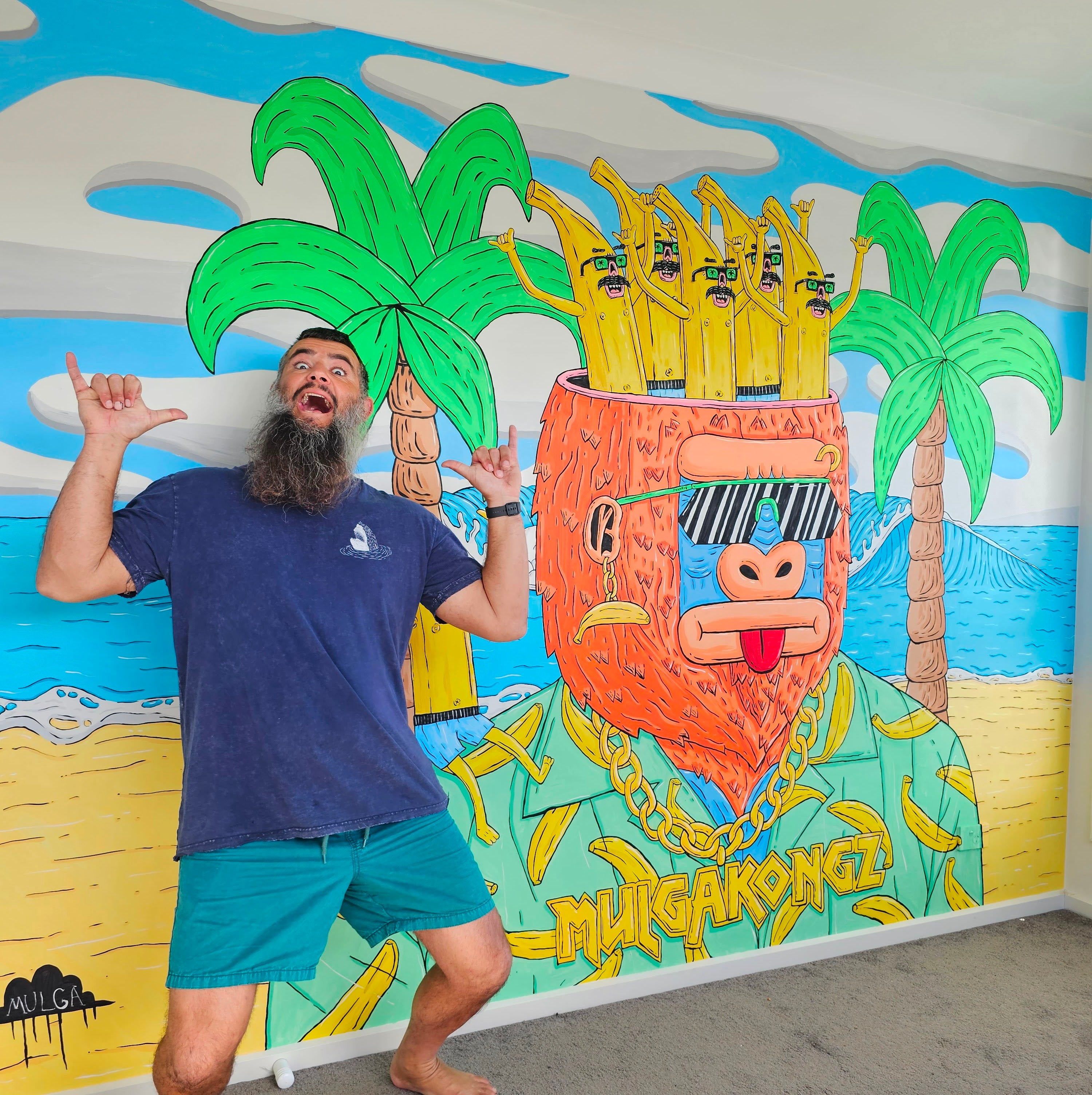 MulgaKongz Mural, Cronulla, NSW. – Mulga The Artist