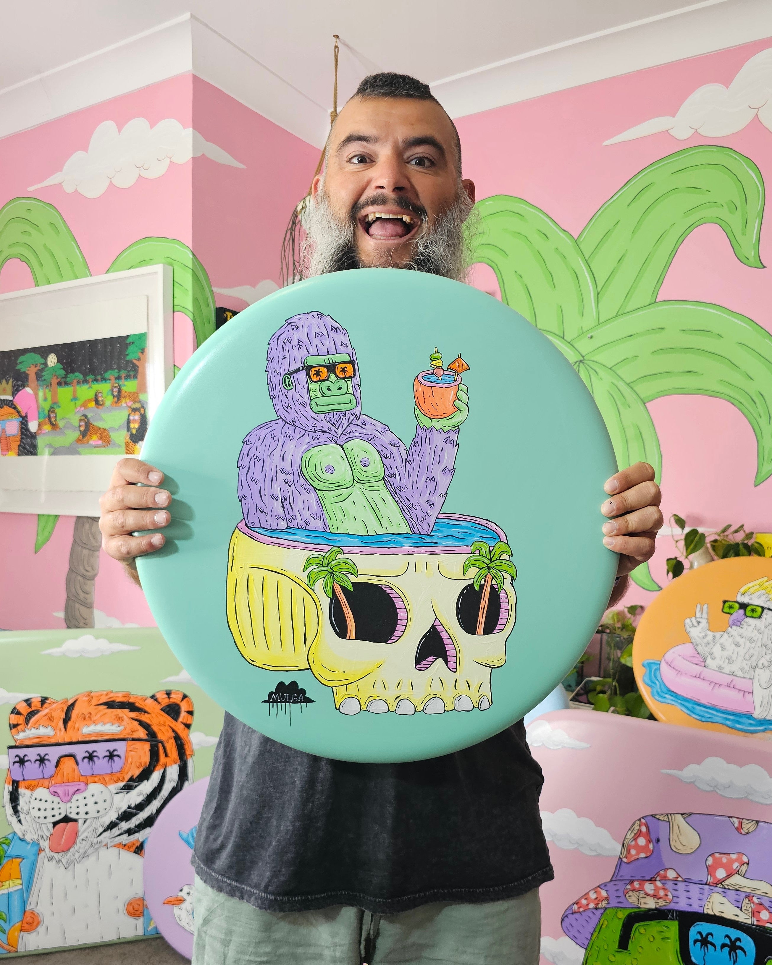 Charles the Chiller Gorilla - Original Painting – Mulga The Artist