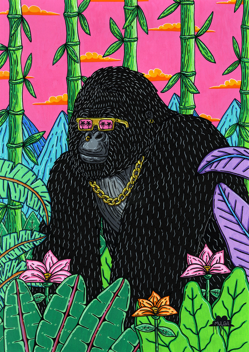Marvin the Mountain Gorilla - Original Painting – Mulga The Artist