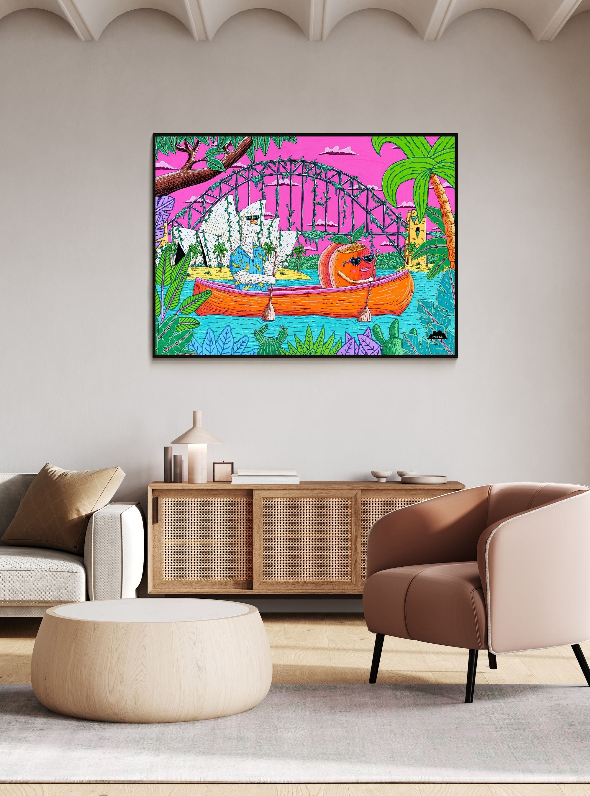 Princess Peach and Goose the Goose - Limited Edition Framed Canvas Pri ...