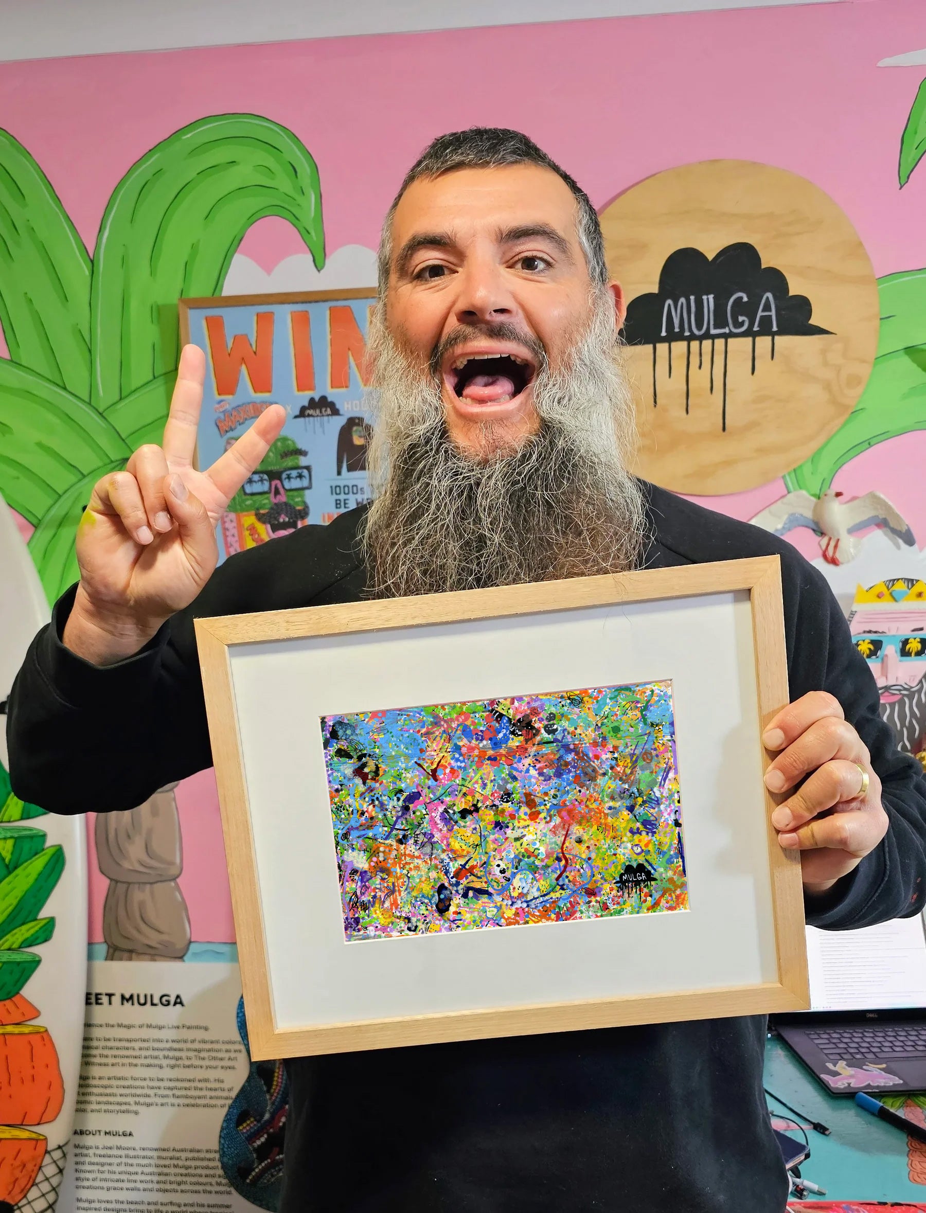 Studio Splash No.2 - Original Painting – Mulga The Artist