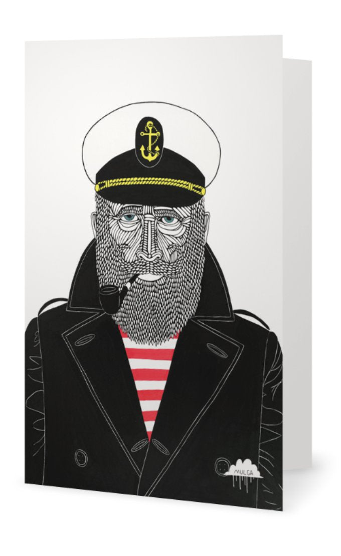 Captain Casey-Greeting Card – Mulga The Artist