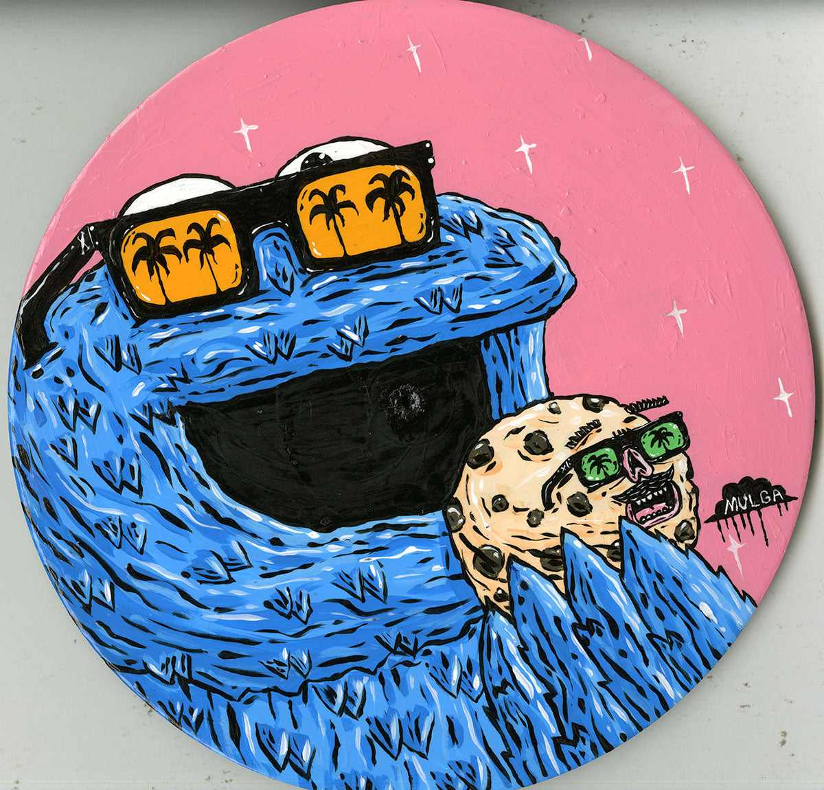 *SOLD* Cookie Monster Bro - Original Painting – Mulga The Artist