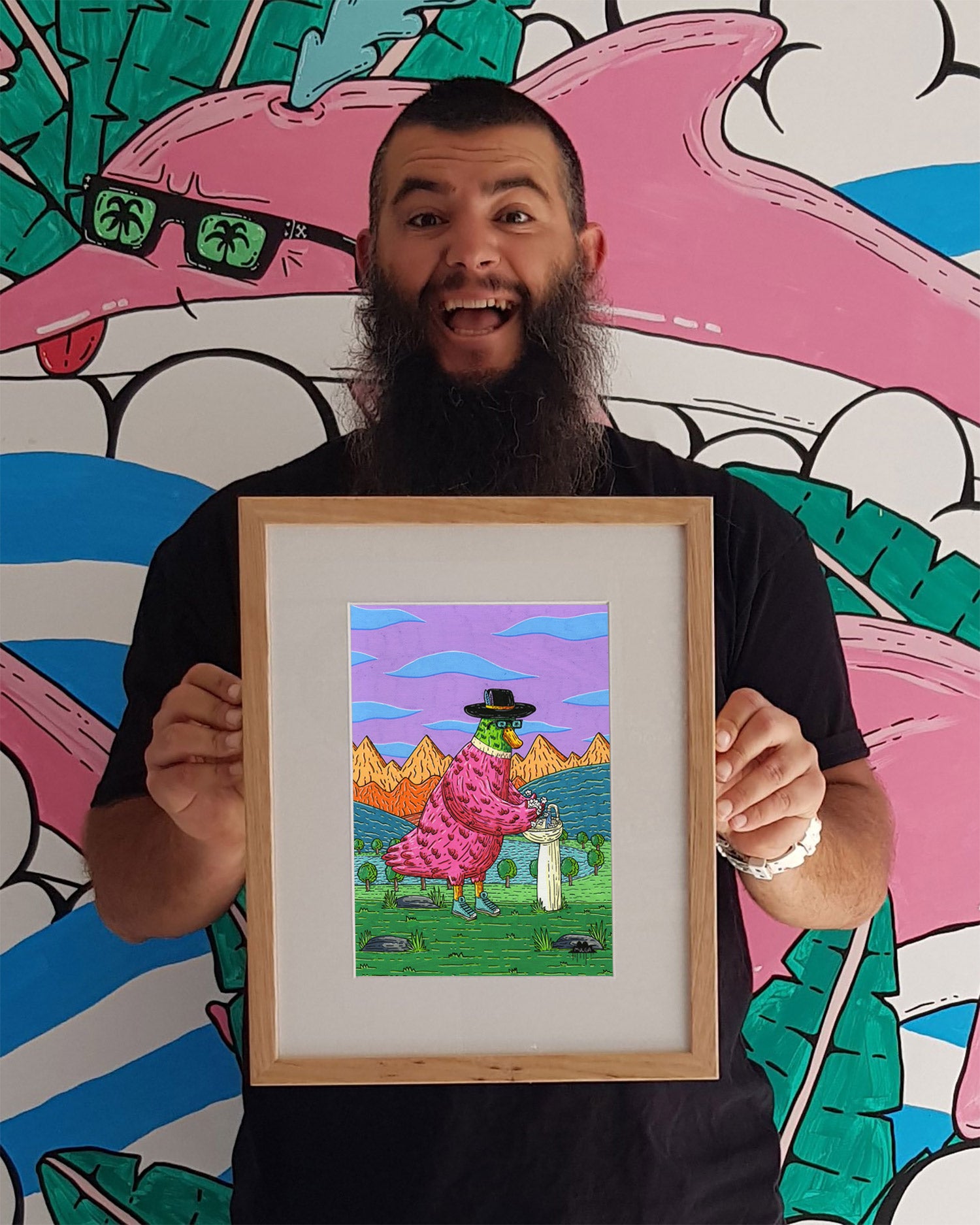 *SOLD* Darrell the Duck - Original Painting – Mulga The Artist