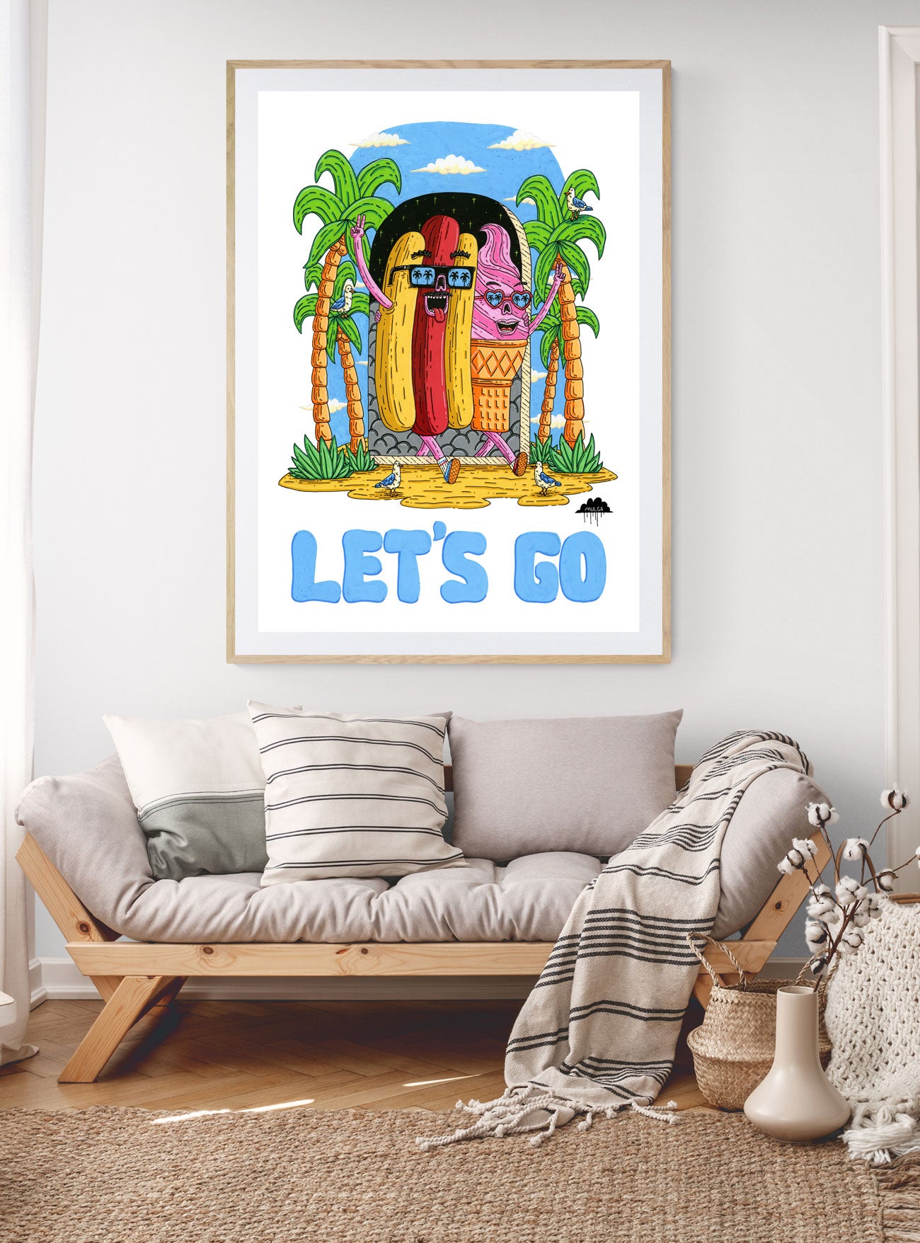 Homie the Hot Dog and Indigo the Ice Cream - Fine Art Print – Mulga The ...