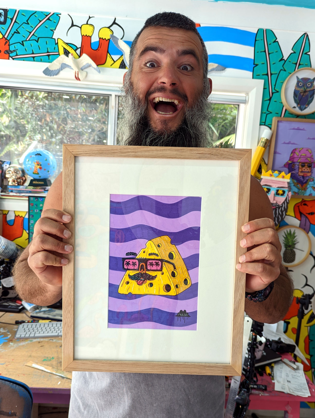 Charlie the Cheese - Original Painting – Mulga The Artist