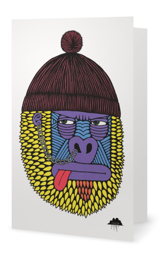 Punky Bruiser-Greeting Card – Mulga The Artist