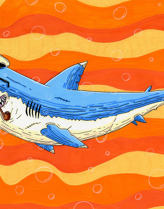 Shamus the Shark - Premium Giclée Fine Art Print – Mulga The Artist